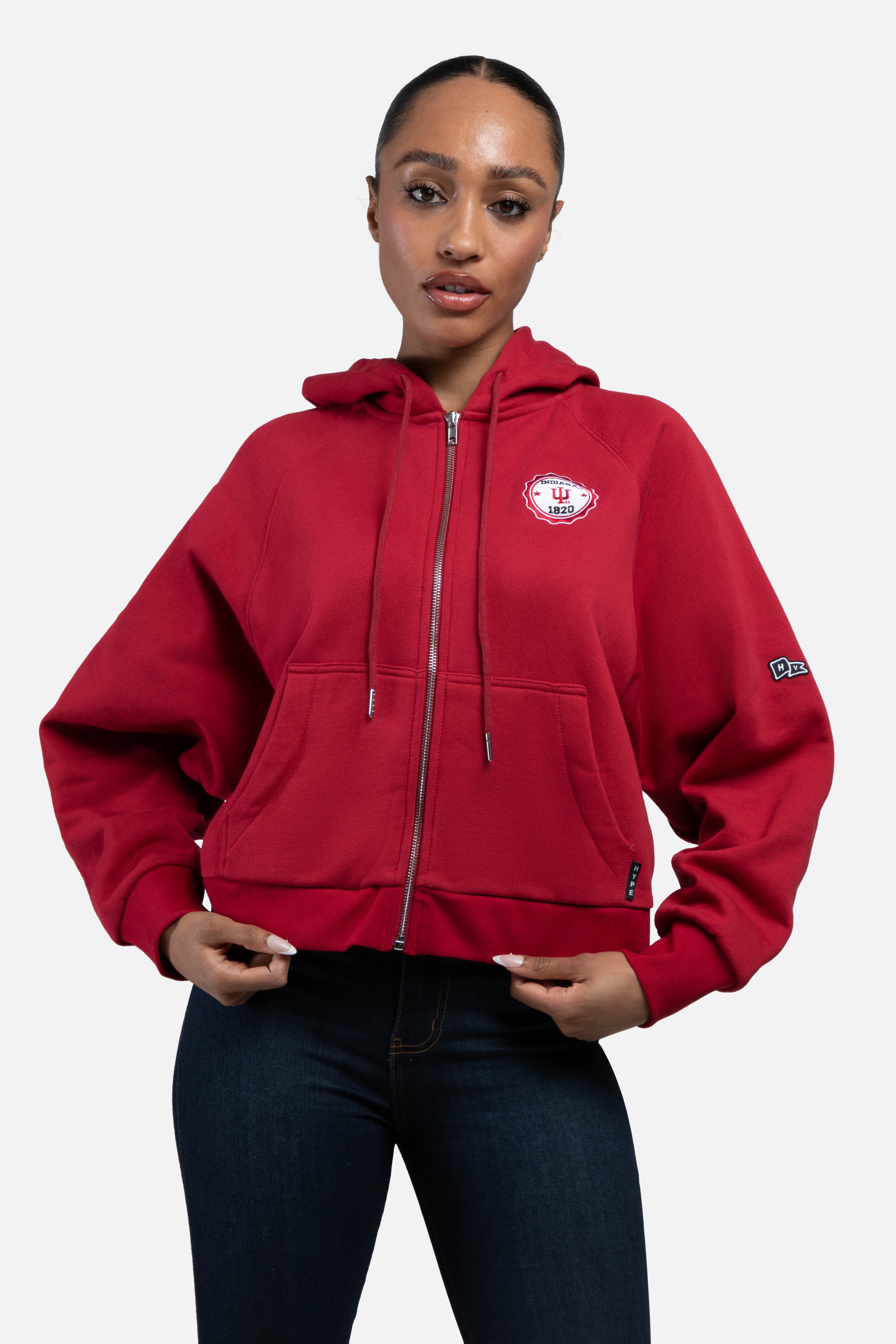 Indiana University Raglan Zip Up