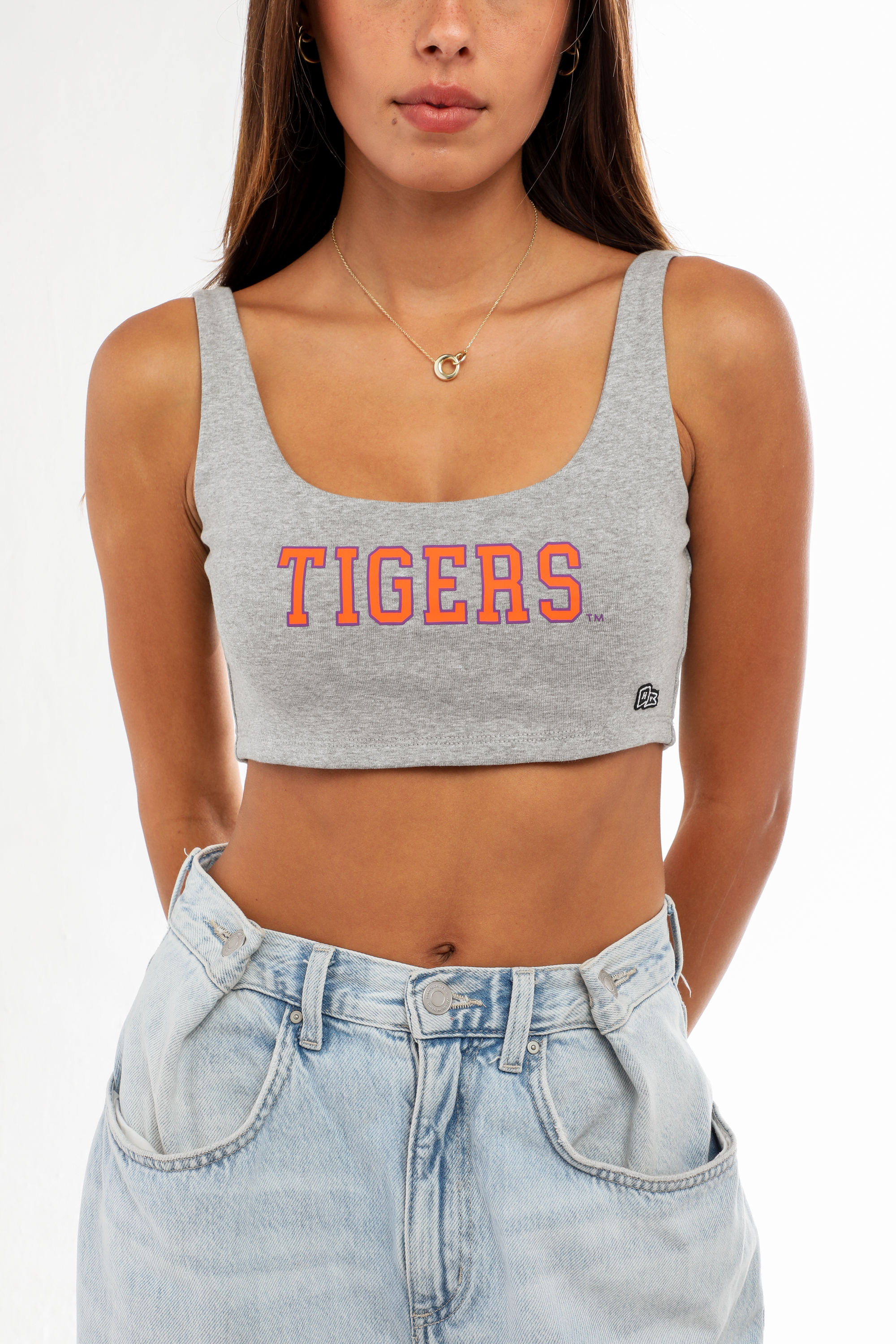 Clemson University Scoop Neck Crop Top