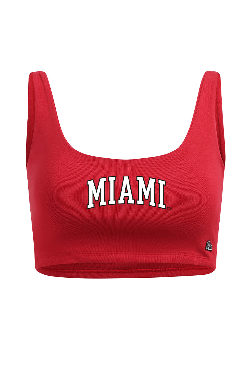 Miami University Scoop Neck Crop Top