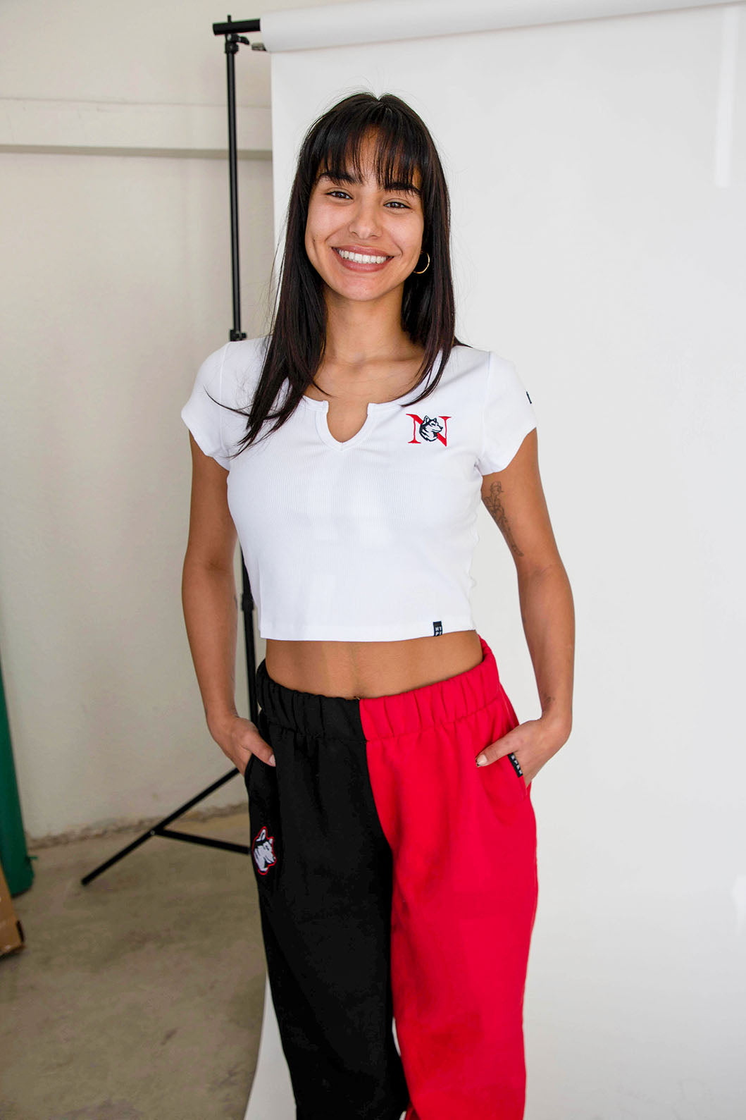 Northeastern Color-Block Sweats